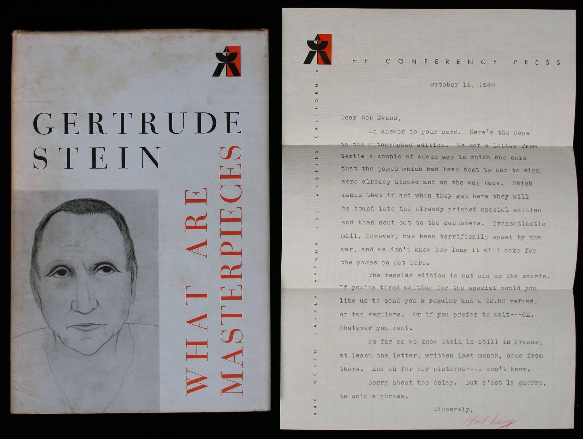 Gertrude Stein: Research and Buy First Editions, Limited Editions ...