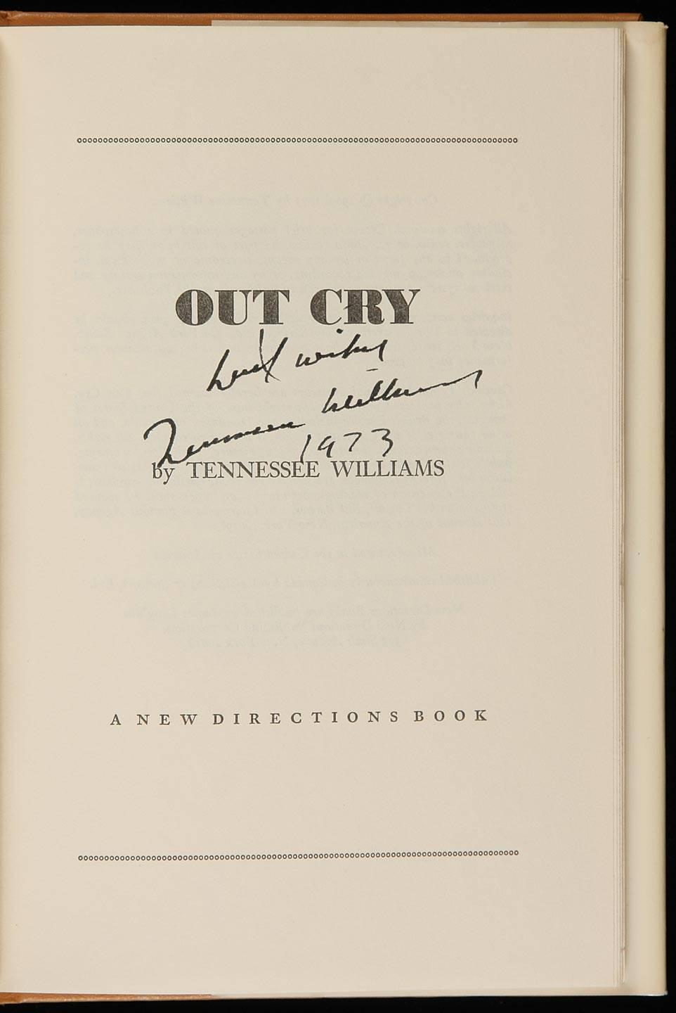 Tennessee Williams: Research and Buy First Editions, Limited Editions ...
